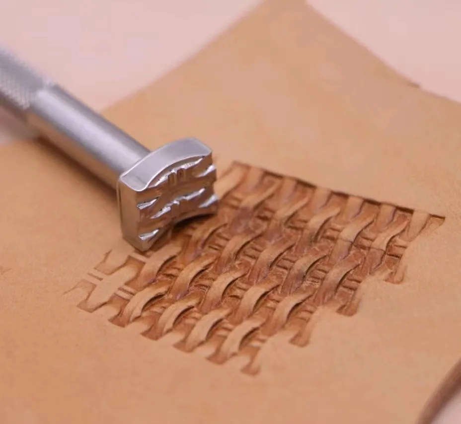 Leather-Work-Stamping-Tool-Carving-Bamboo-Basket-Weaving-Pattern-X174 ...