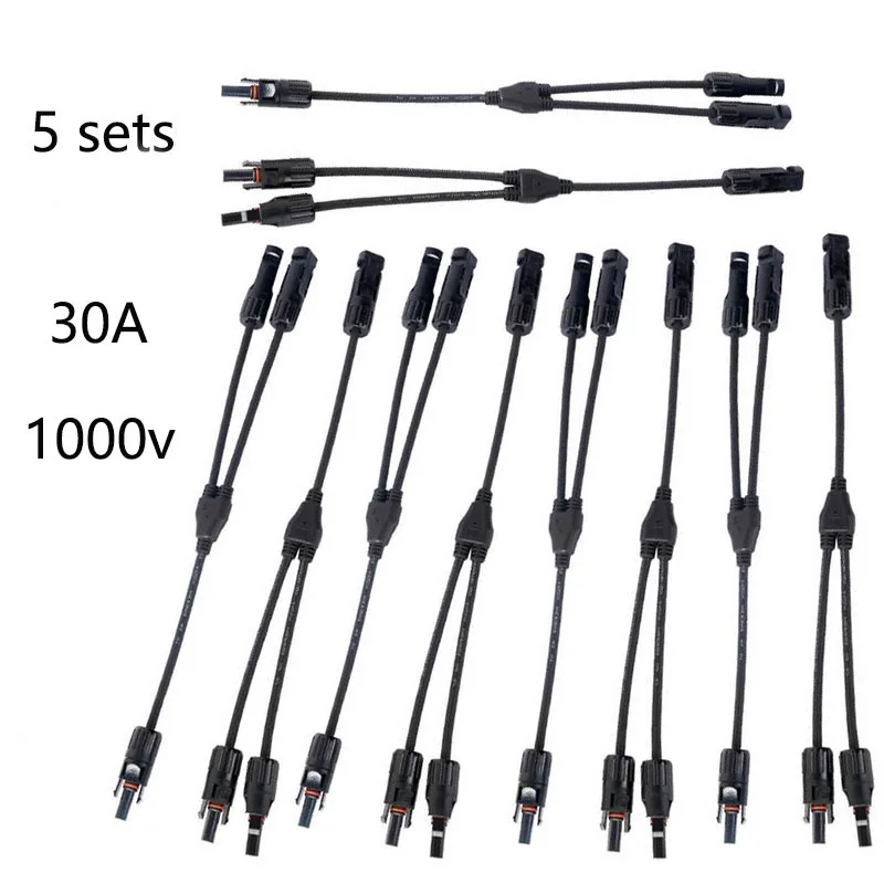 5sets-Solar-Photovoltaic-Connector-Plug-Y-tee-3-way-Connector-1-Minute ...