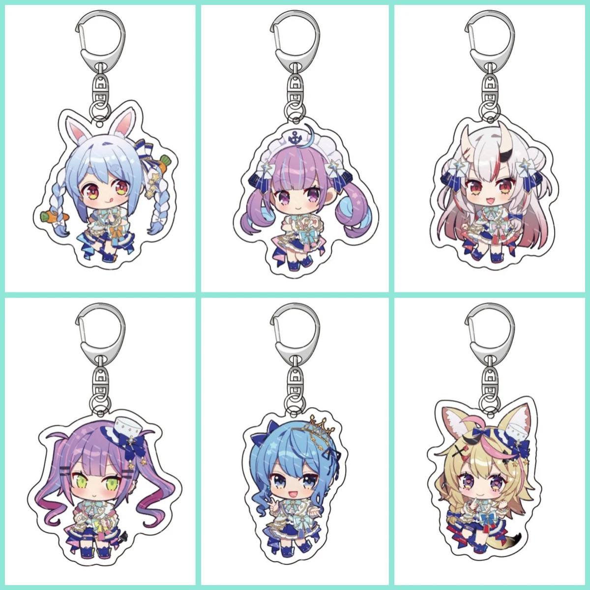 Generic Anime Hololive Vtuber Figures Cosplay Acrylic Keychain ...