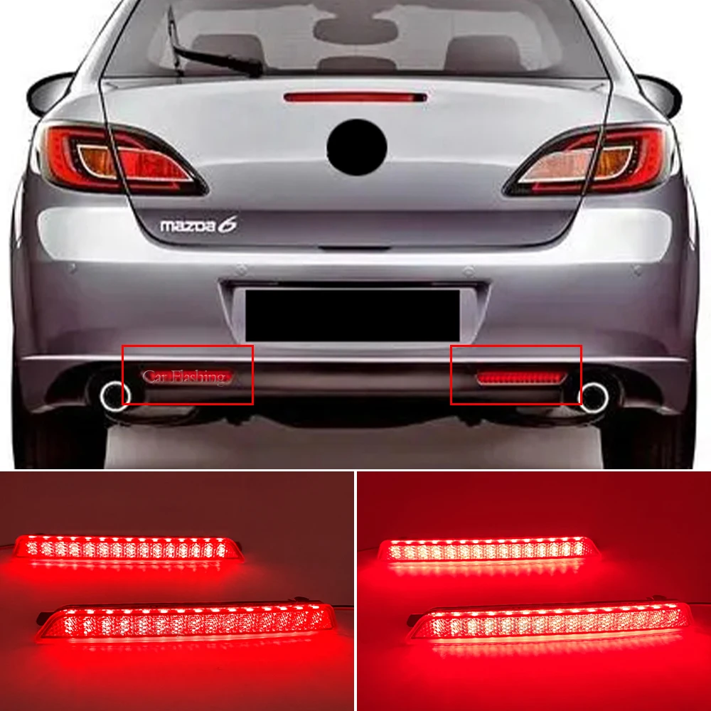 Car-LED-bumper-Reflectors-taillight-For-Mazda2-sedan-DE-Mazda3-BK ...