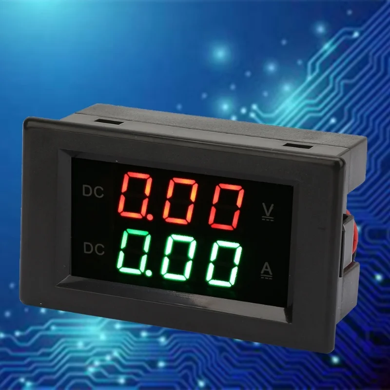 YB4835VA DC0~100V 20A Dual Display Integrated Voltage Ampere Meter ...