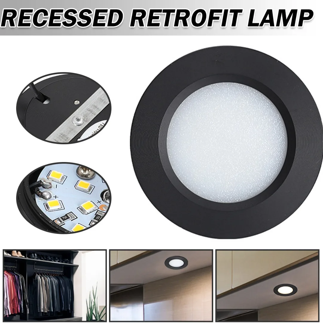 New 1pc 12V LED Round Dimmable Spot Light Boat Camper Recessed Ceiling ...