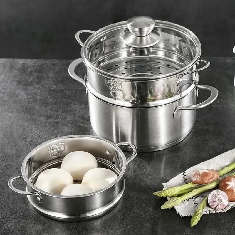 Cuiseur vapeur,Plateau grille de cuisson à la vapeur des aliments en acier inoxydable 304, avec ...