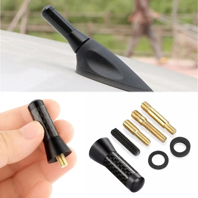 Brand-New-Carbon-Fiber-Screw-Metal-Short-Stubby-Mast-Antenna-Car ...