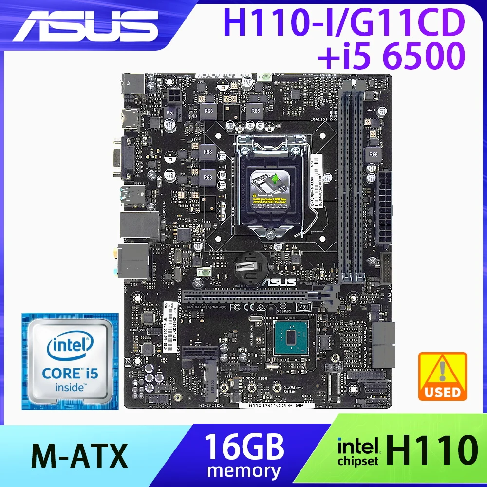 Kit-de-placa-base-ASUS-H110-I-G11CD-i5-6500-adecuado-para-la-oficina ...