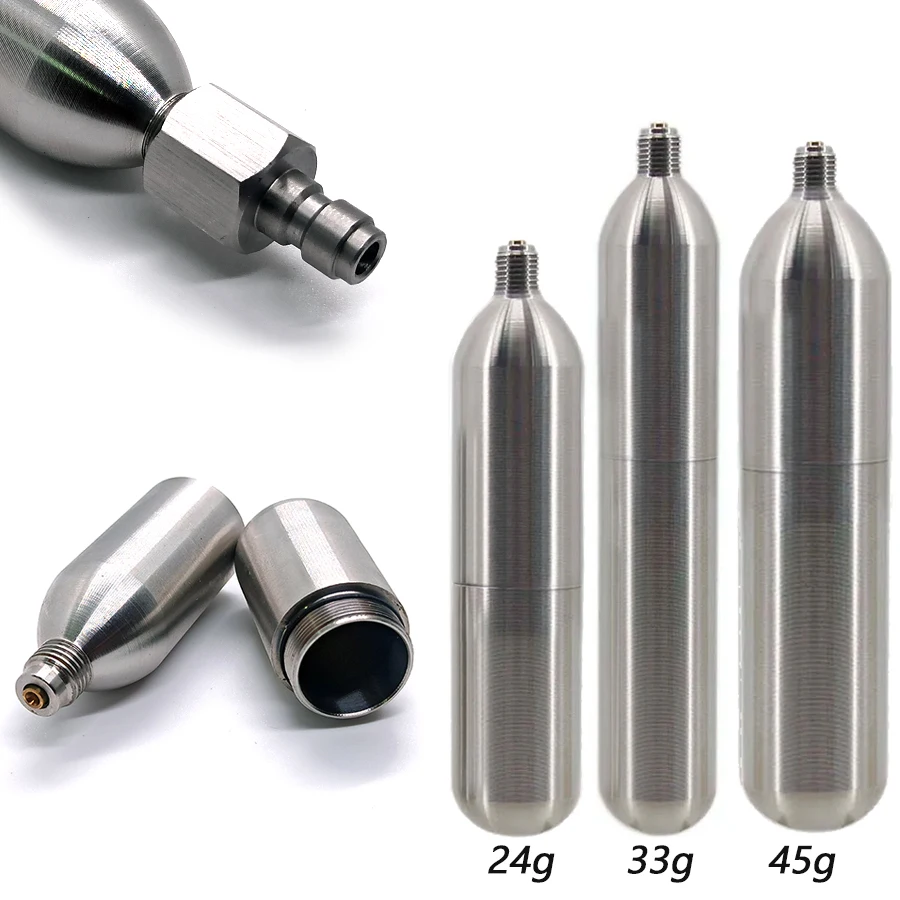 3-8-24unf-24g-45g-33g-CO2-Cartridges-High-Pressure-Stainless-Steel ...