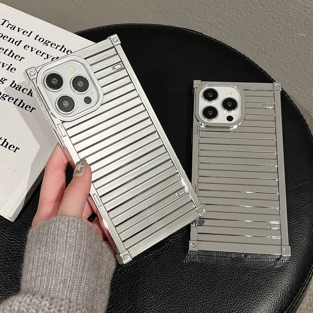 for-iPhone-14-13-12-11-Pro-Max-Plus-Case-3D-Container-Square-Plating ...