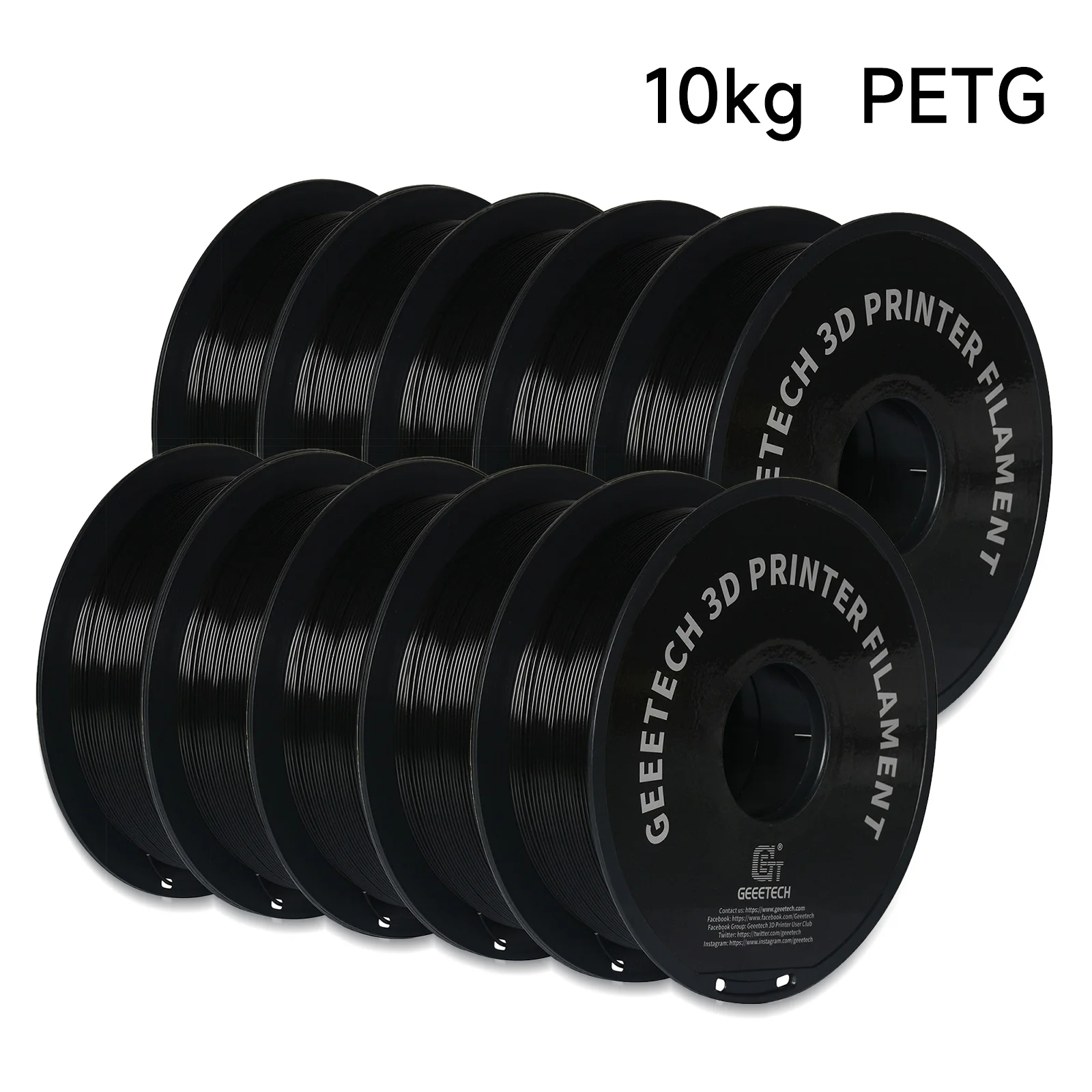 GEEETECH 10 kg in einer Box matt/PETG/Seide PLA/TPU/ABS 3D PLA Filament ...