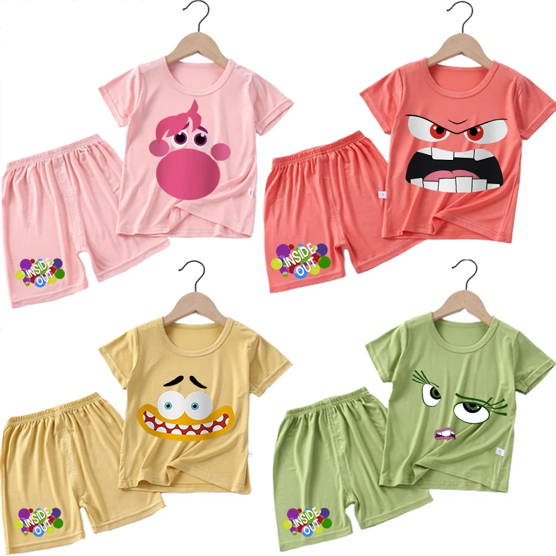 Disney-Inside-Out-2-Children-Pyjamas-Sets-Cartoon-Girls-Sleepwear-Long ...
