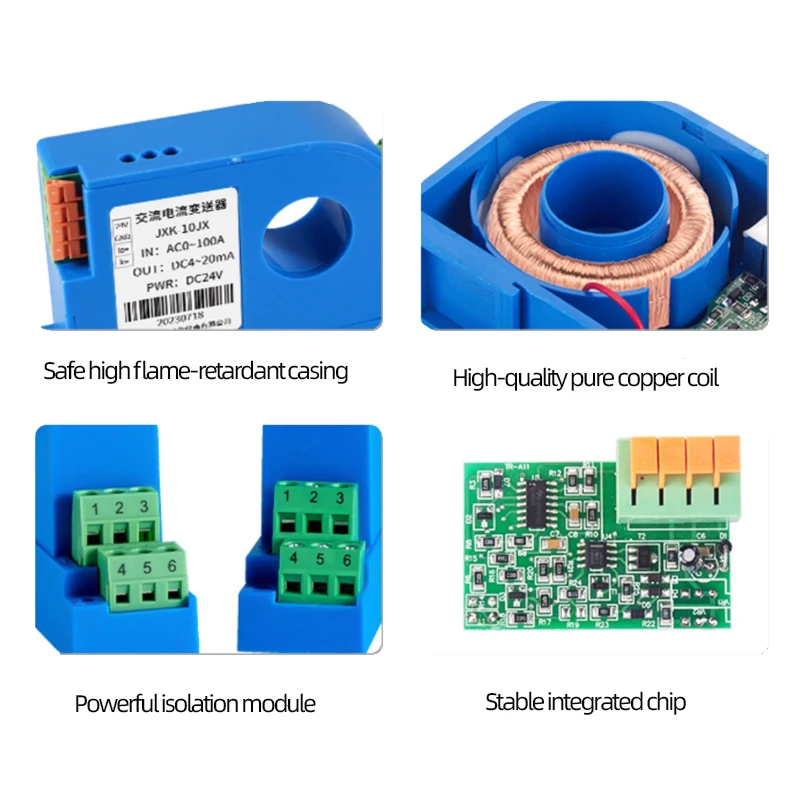 AC Current Transmitter Module Output 4-20mA 0-20mA 0-5/10V Current ...