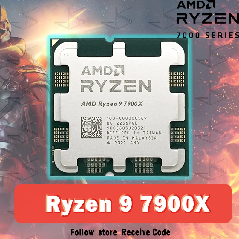 NEW AMD Ryzen 9 7900X R9 7900X 4.7GHz 12-Core 24-Thread PCIE5.0 170W ...