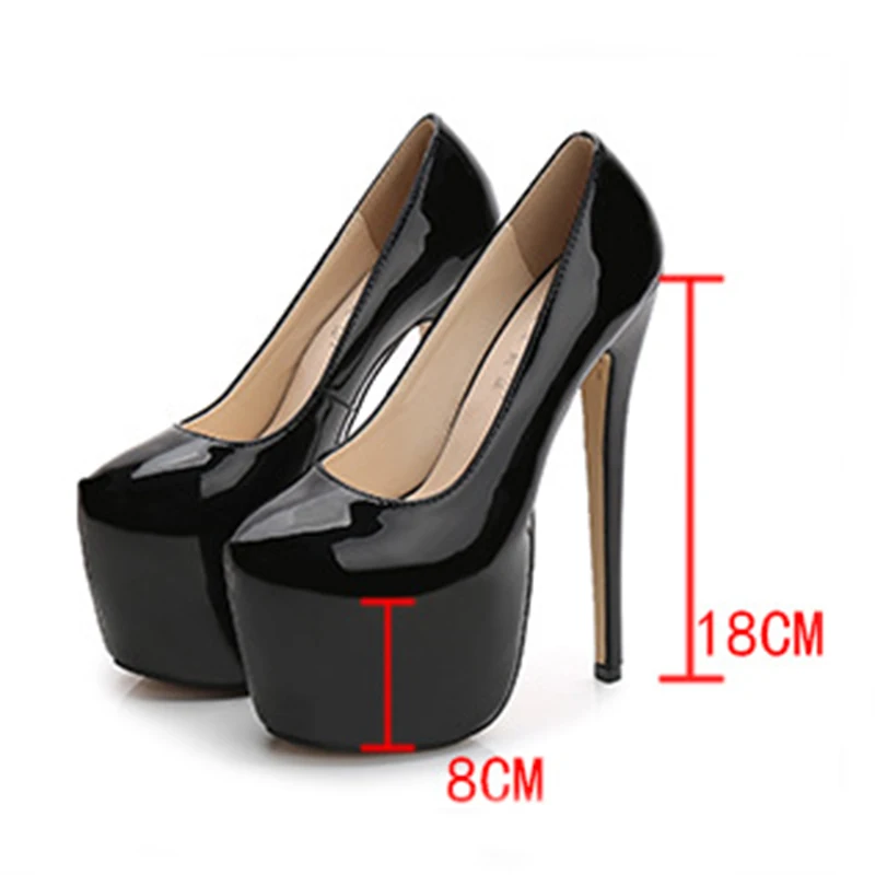 Comemore Women Sexy Heels Women Platfrom Black Red Nightclub Large Size ...
