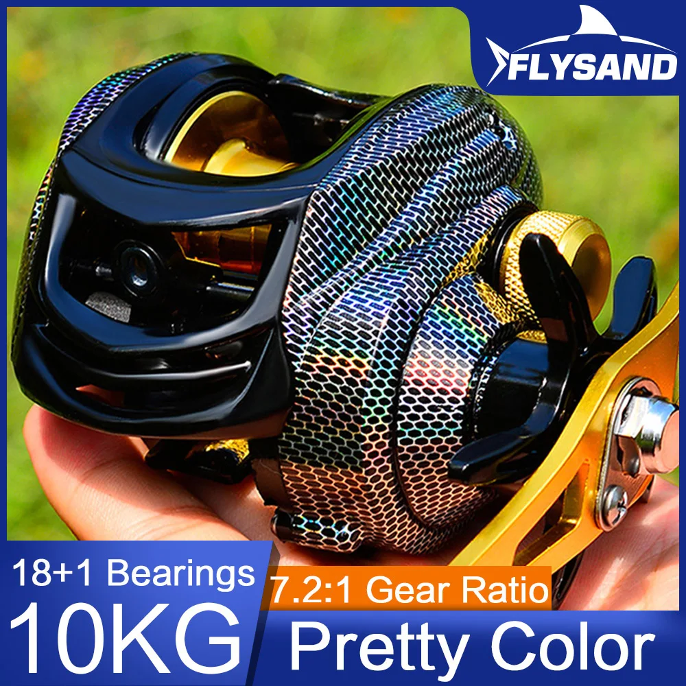 FLYSAND-10KG-Max-Drag-Magnetic-Brake-Baitcast-Reel-7-2-1-Gear-Ratio-18 ...