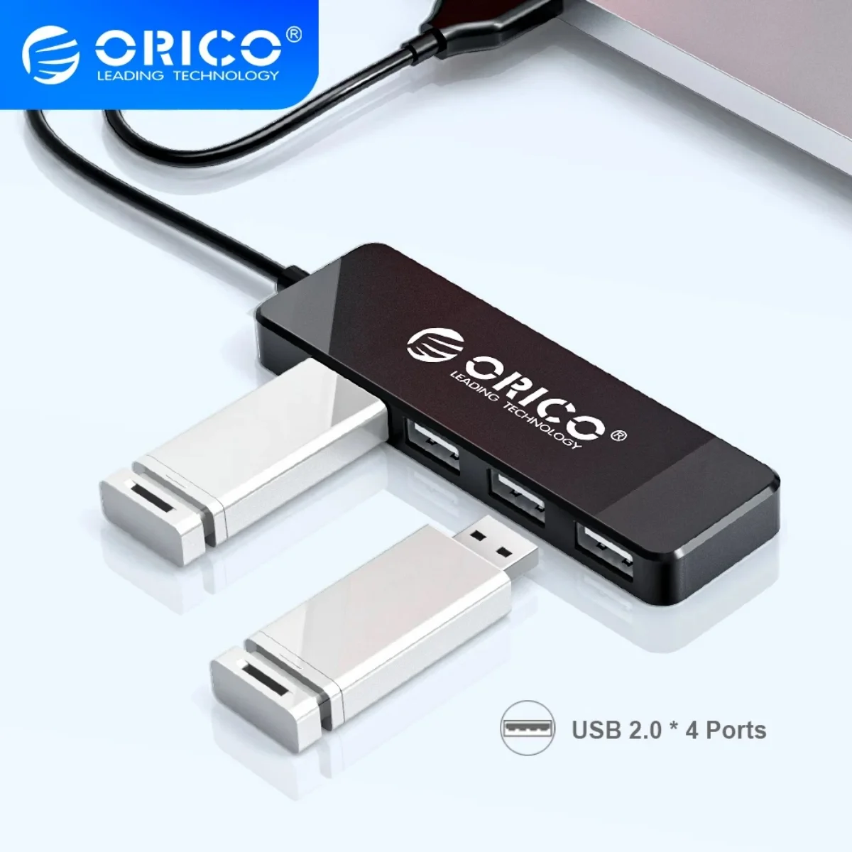 ORICO Mini USB HUB Multi 4 Port High Speed USB 2.0 Splitter Portable ...