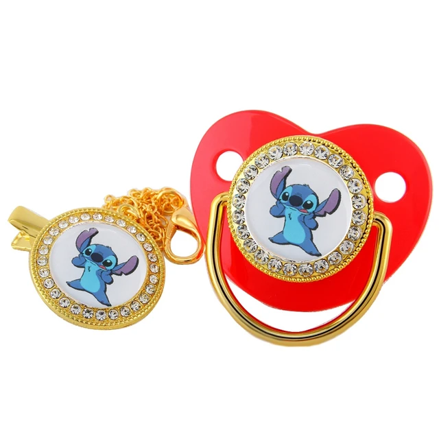 Disney Stitch Infant Pacifier Newborn Silicone Pacifier Shiny Baby ...