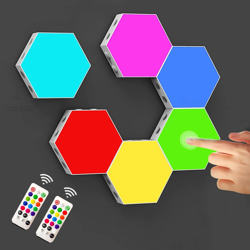 Led Quantum Lamp Rgb Hexagonal Lights Touch Sensor Led Modular Lamp For ...