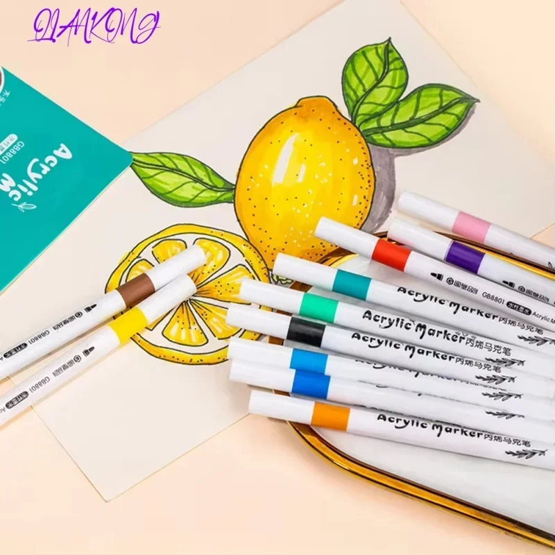 12-24-36-48-Color-Set-Acrylic-Paint-Art-Marker-Pen-DIY-Graffiti-Drawing ...