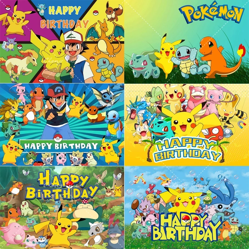 Pikachu-Pokemon-Pok-mon-Theme-Background-Cloth-Banner-Shooting-Props ...