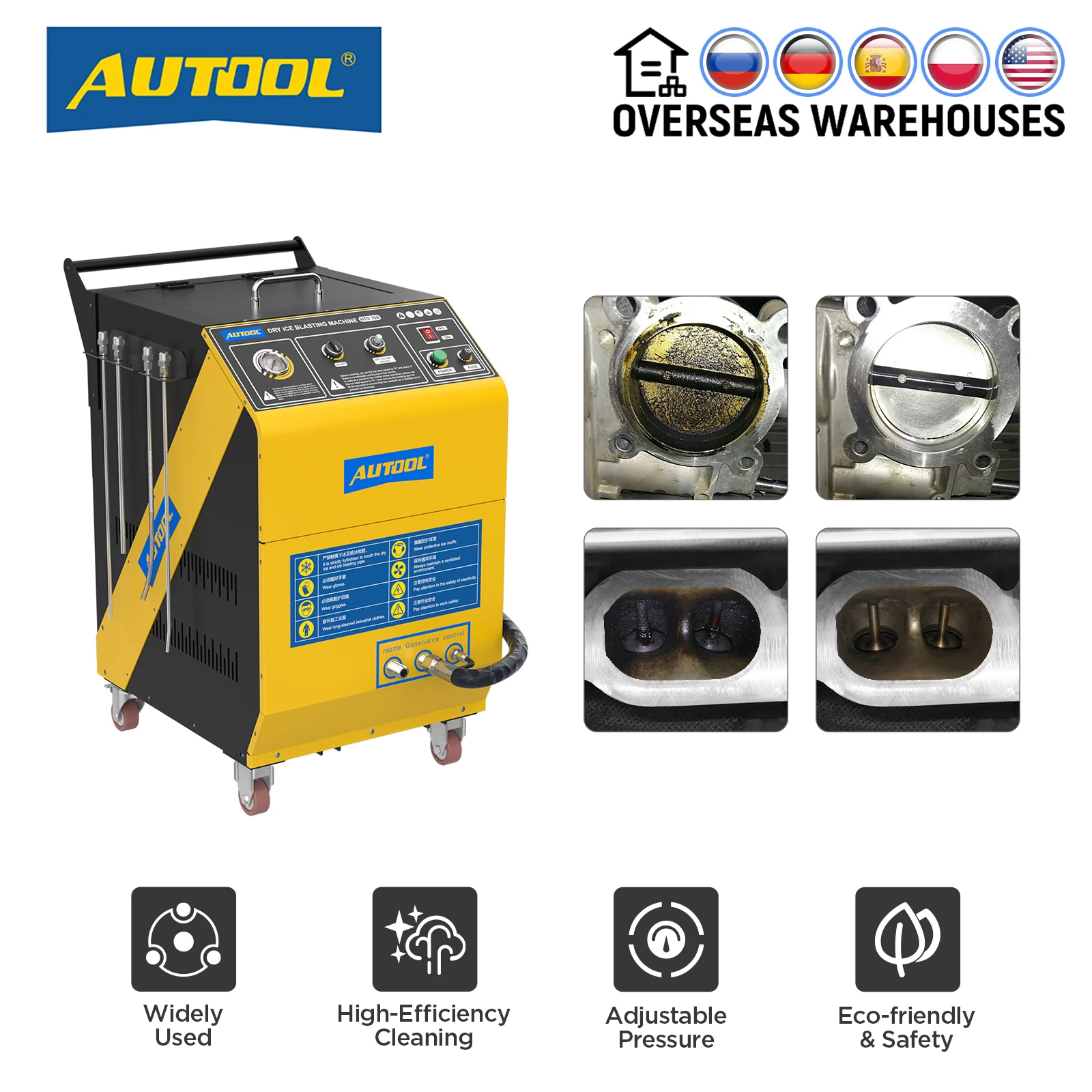 Autool Hts708 Carbon Deposits Cleaner Dry Ice Blast Cleaning Engine ...