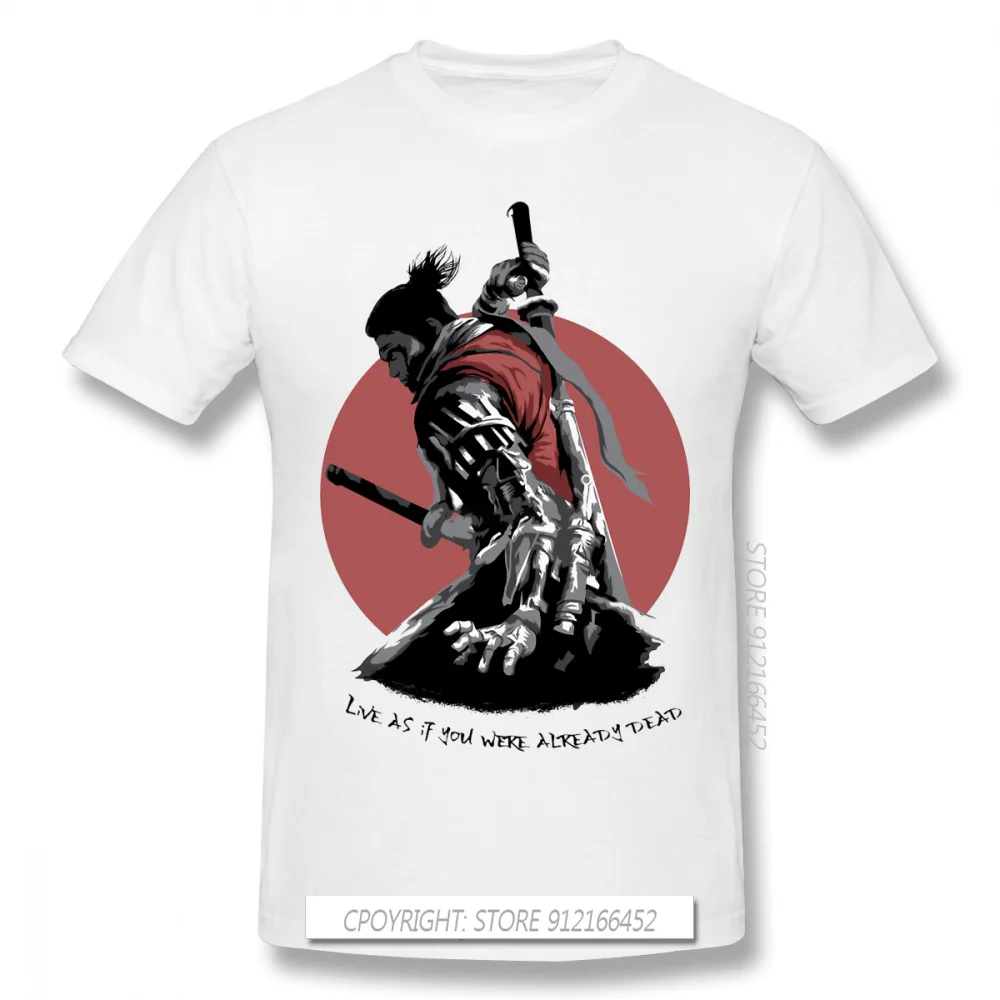 Cool-Black-TShirt-Sekiro-Shadows-Die-Twice-Wolf-Sengoku-Kuro-Game-Homme ...