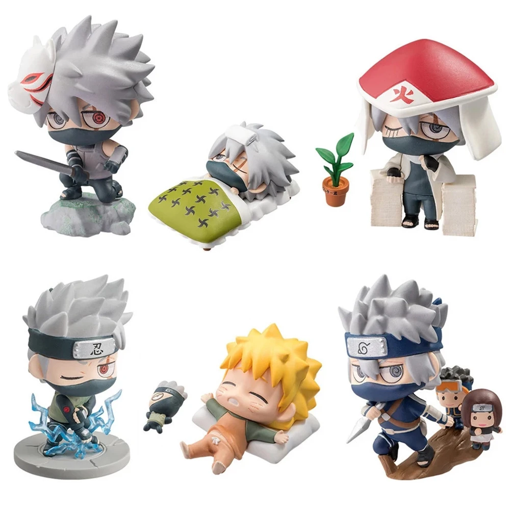 Naruto Anime Figures Q Version Kawaii Shippuden Hinata Kakashi Sasuke ...