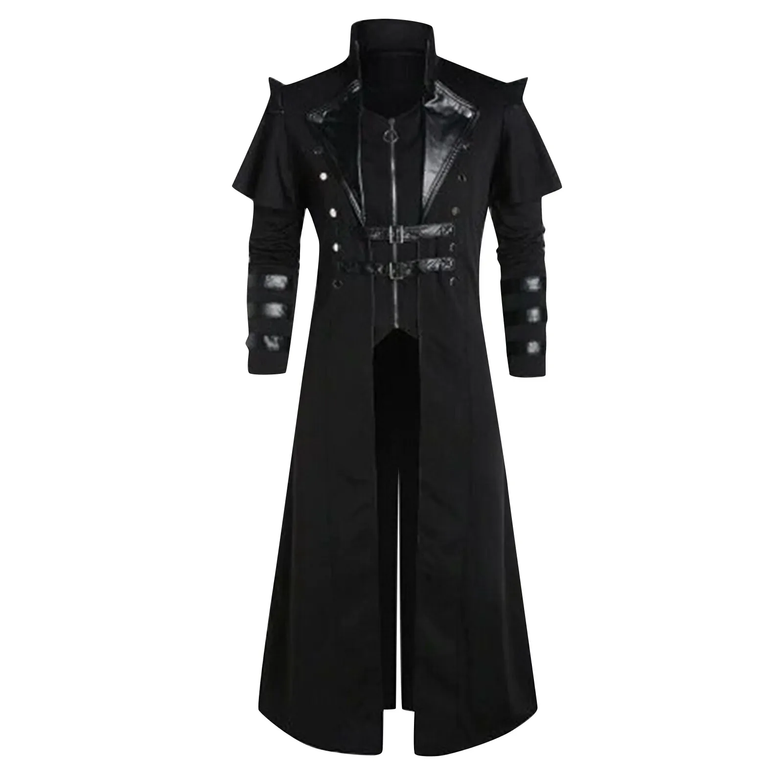 Medieval-Pirate-Costume-Steampunk-Vintage-Trench-Coat-Gothic-Mens ...