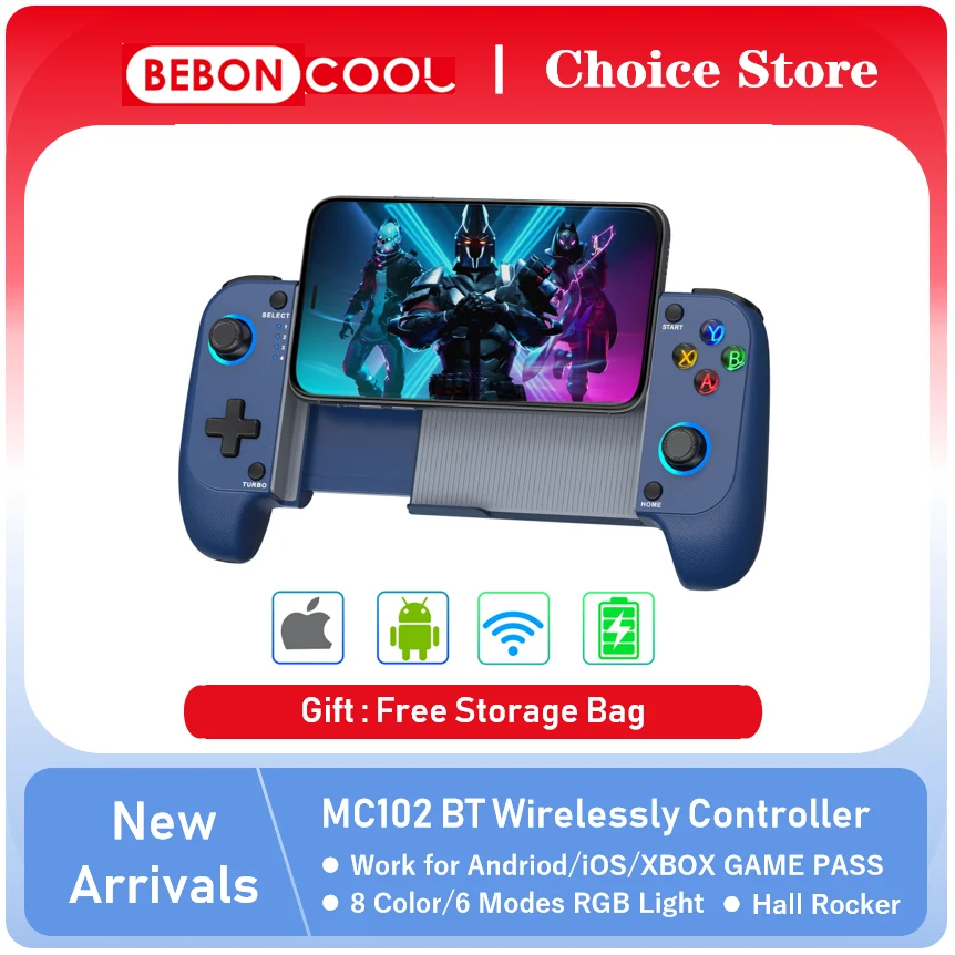 BEBONCOOL-MC102-Mobile-Phone-Hall-effect-Gamepad-RGB-Wireless-Bluetooth-connection-for-Cloud ...