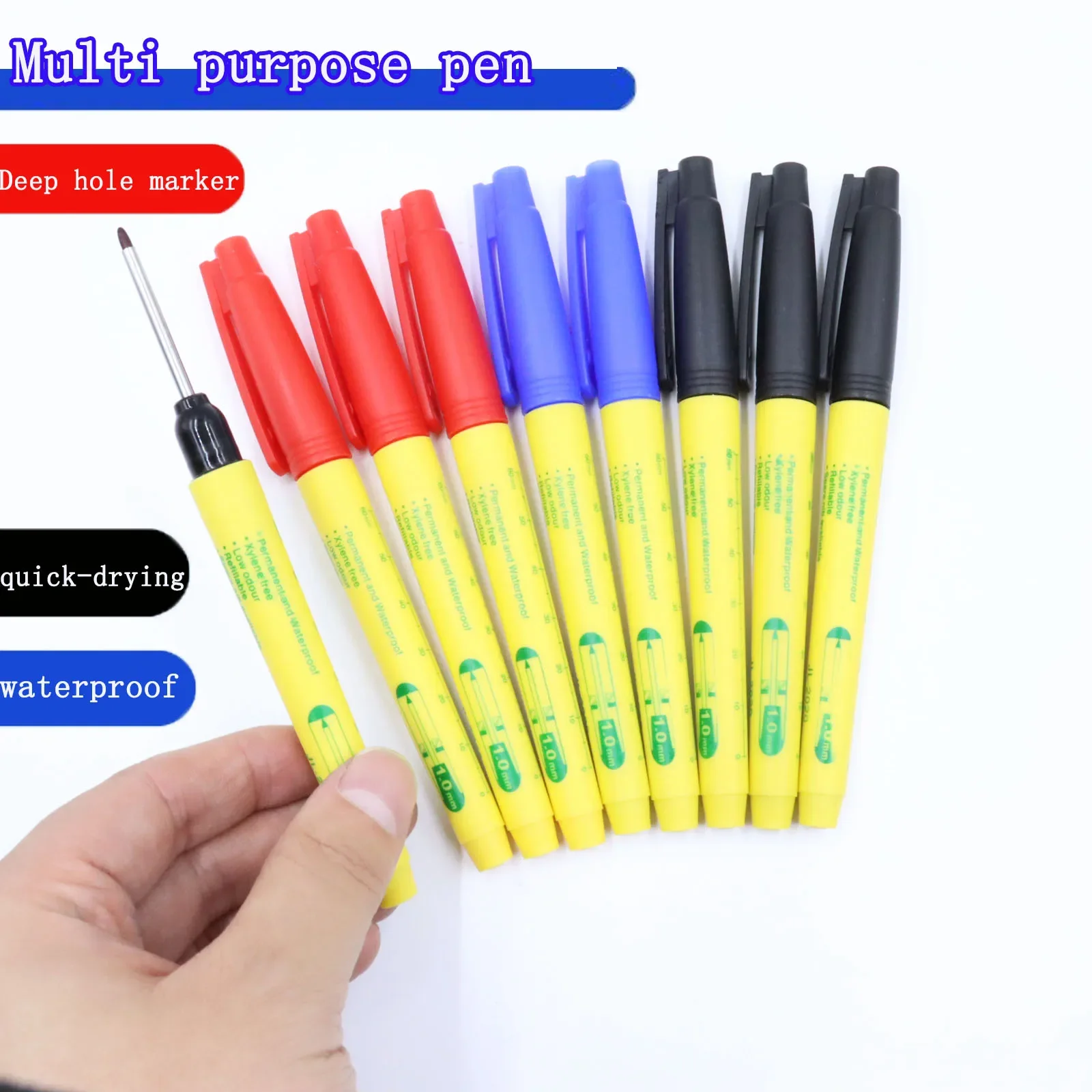 8pcs/Set 33mm Long Tip Marking Pen Waterproof and Colorfast Ceramic ...