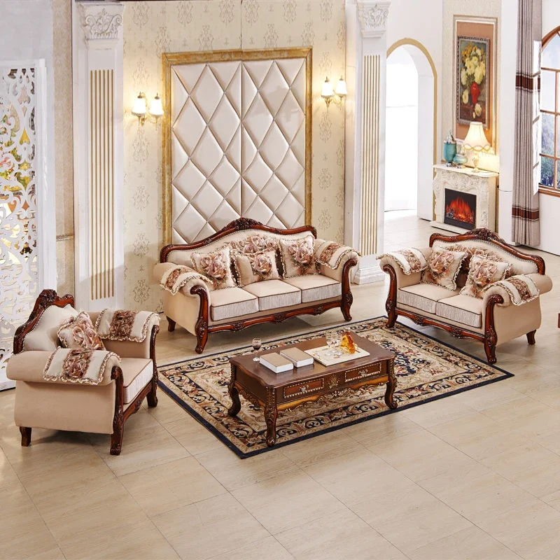 European-fabric-sofa-combination-living-room-simple-neo-classical-sofa ...