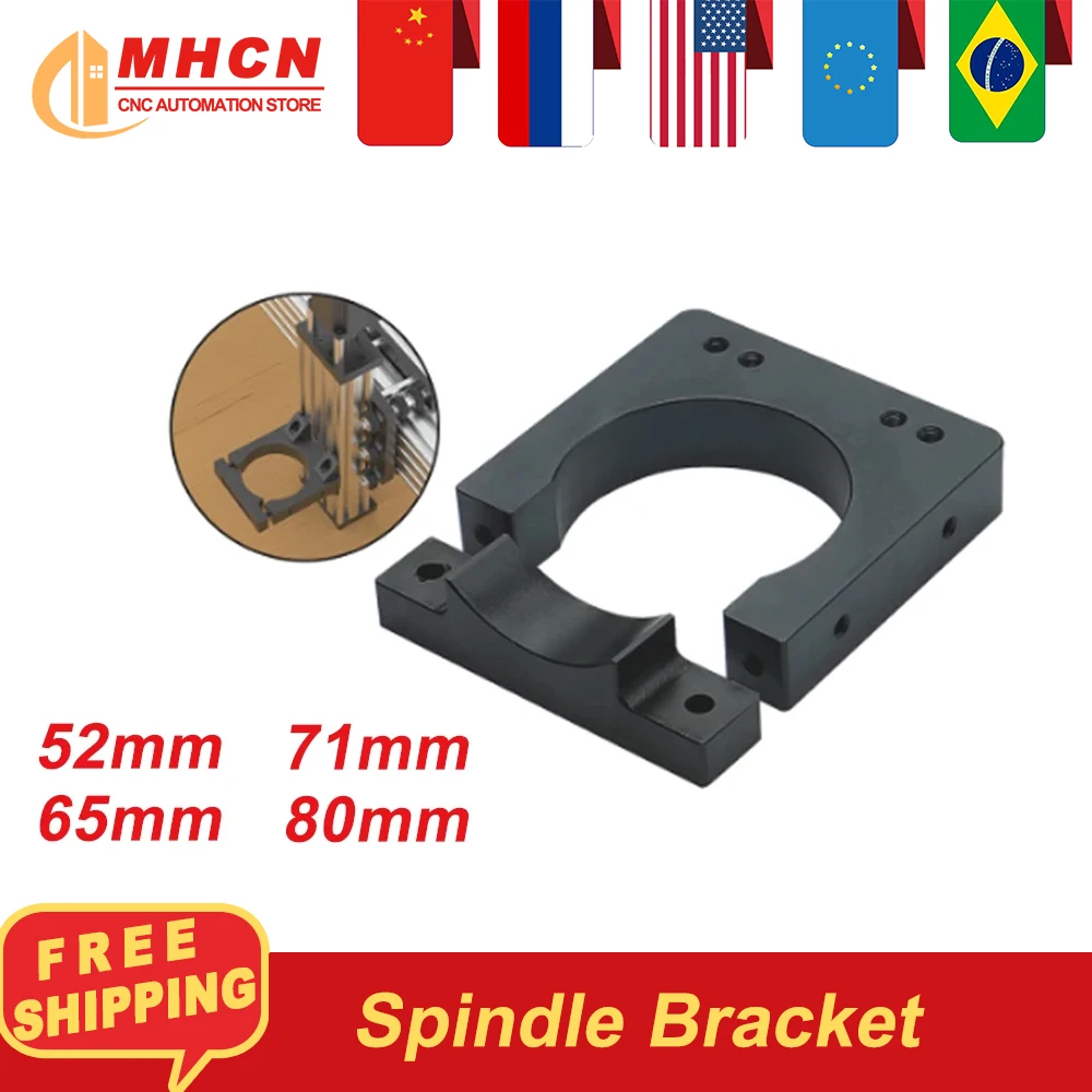 1-pcs-CNC-Engraving-Machine-Spindle-Motor-Bracket-Diameter-65mm-80mm ...