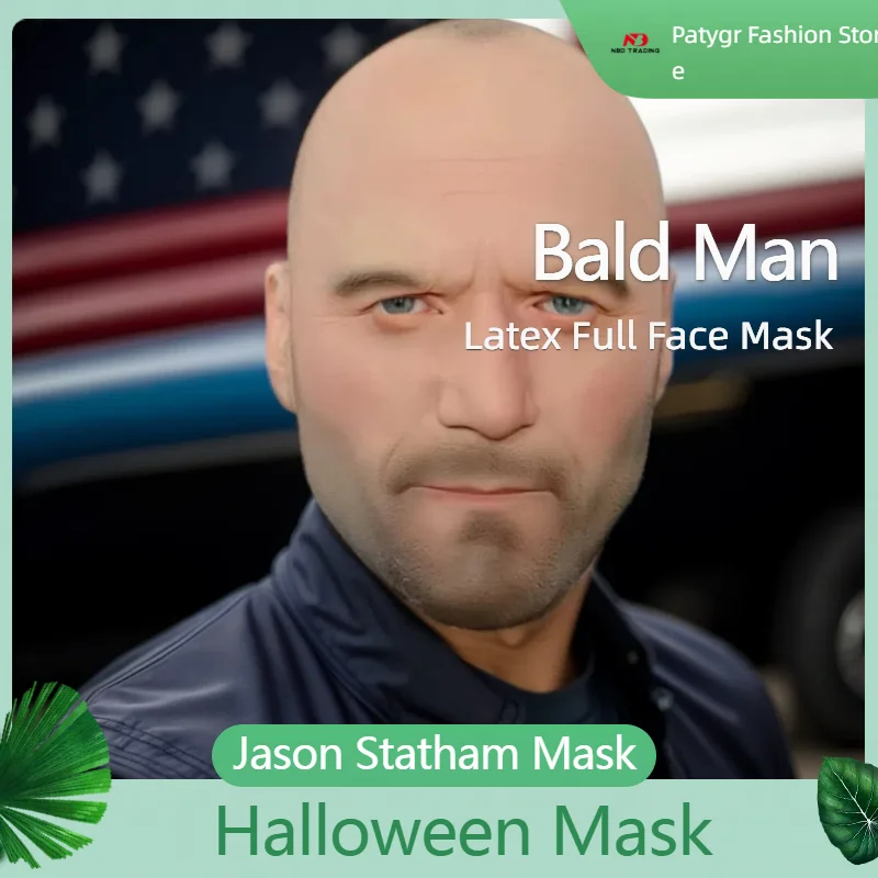 Cosplay-Jason-Stark-Realistic-Bald-Man-Mask-Full-Head-Latex-Headgear ...
