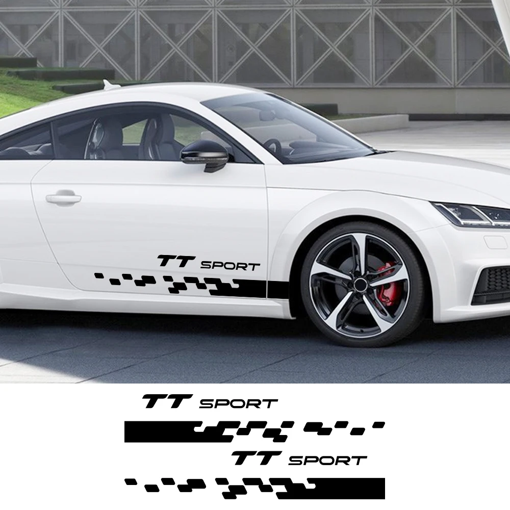 2PCS-Car-Door-Side-Sticker-Tuning-Accessories-Auto-Sport-Skirt-Decor ...