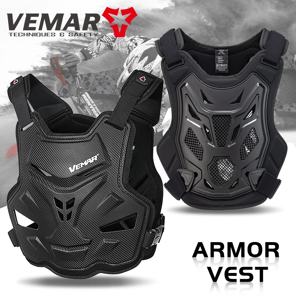 Classic-Black-White-Motocross-Armor-Vest-Motorcycle-Body-Protection-DH ...