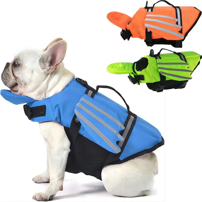 Dog Life Jacket Reflective Adjustable Summer Large Dogs Swimwear Safety ...