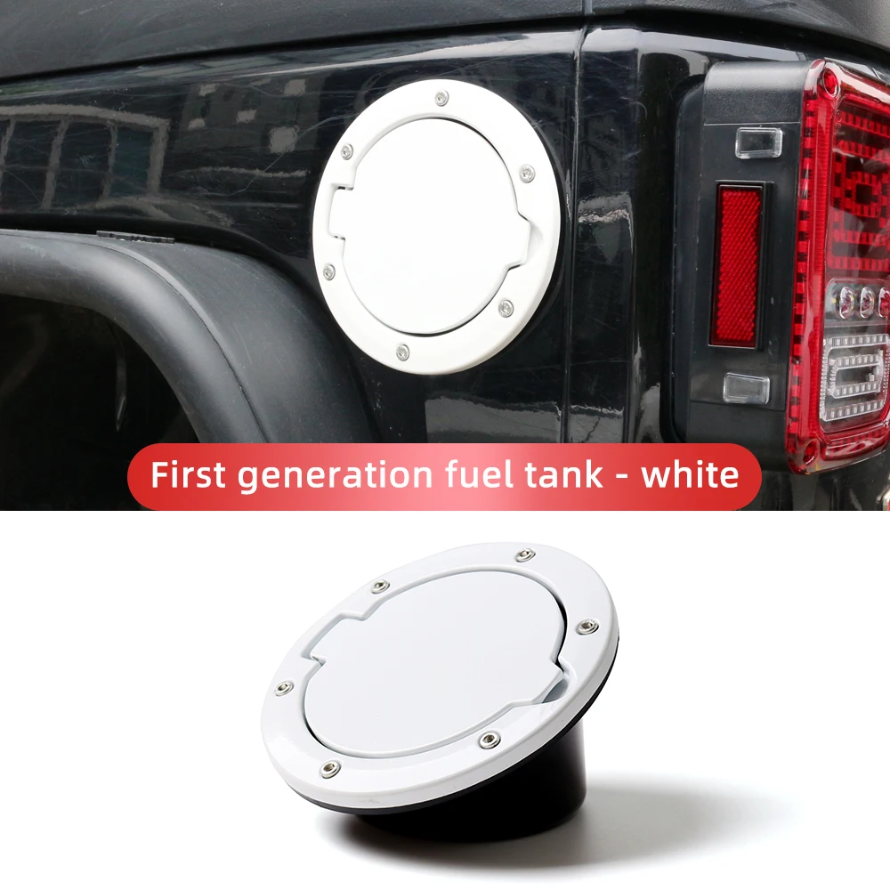 JK Fuel Filler Cover Gas Cap Aluminum Alloy Gas Tank Door Exterior ...