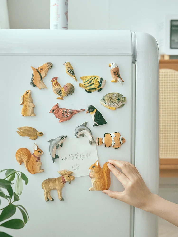 Solid-Wood-Magnetic-Refrigerator-Magnet-Removable-Wooden-Message ...