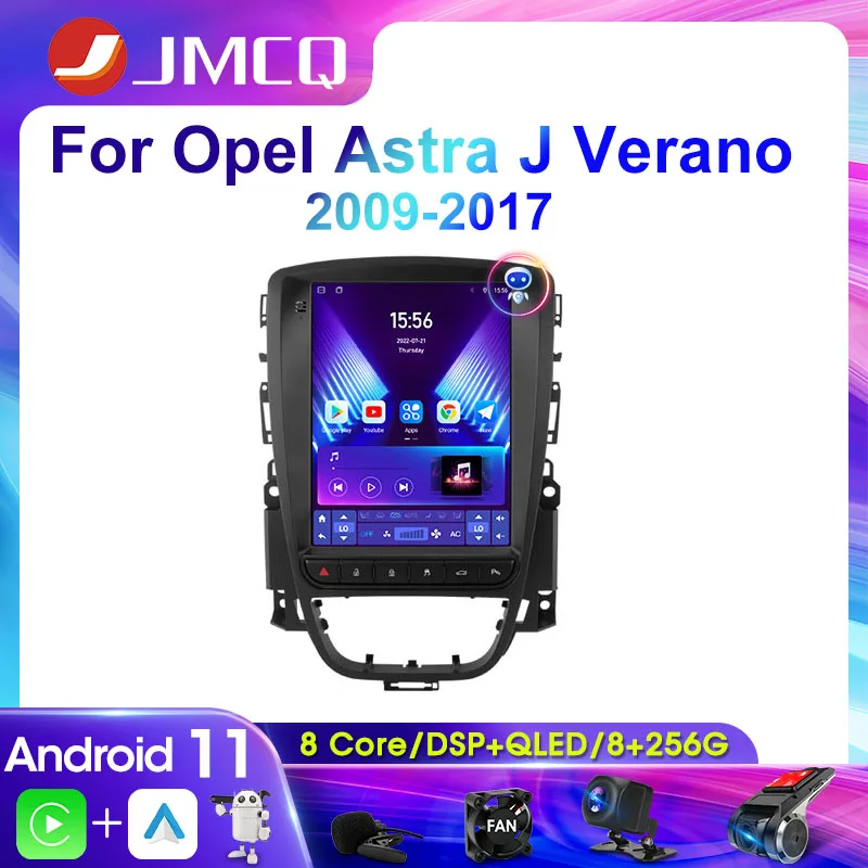 Jmcq 2din 4g Android 11 Rádio Do Carro Para Opel Astra J Vauxhall Buick Verano 2009-2015 ...