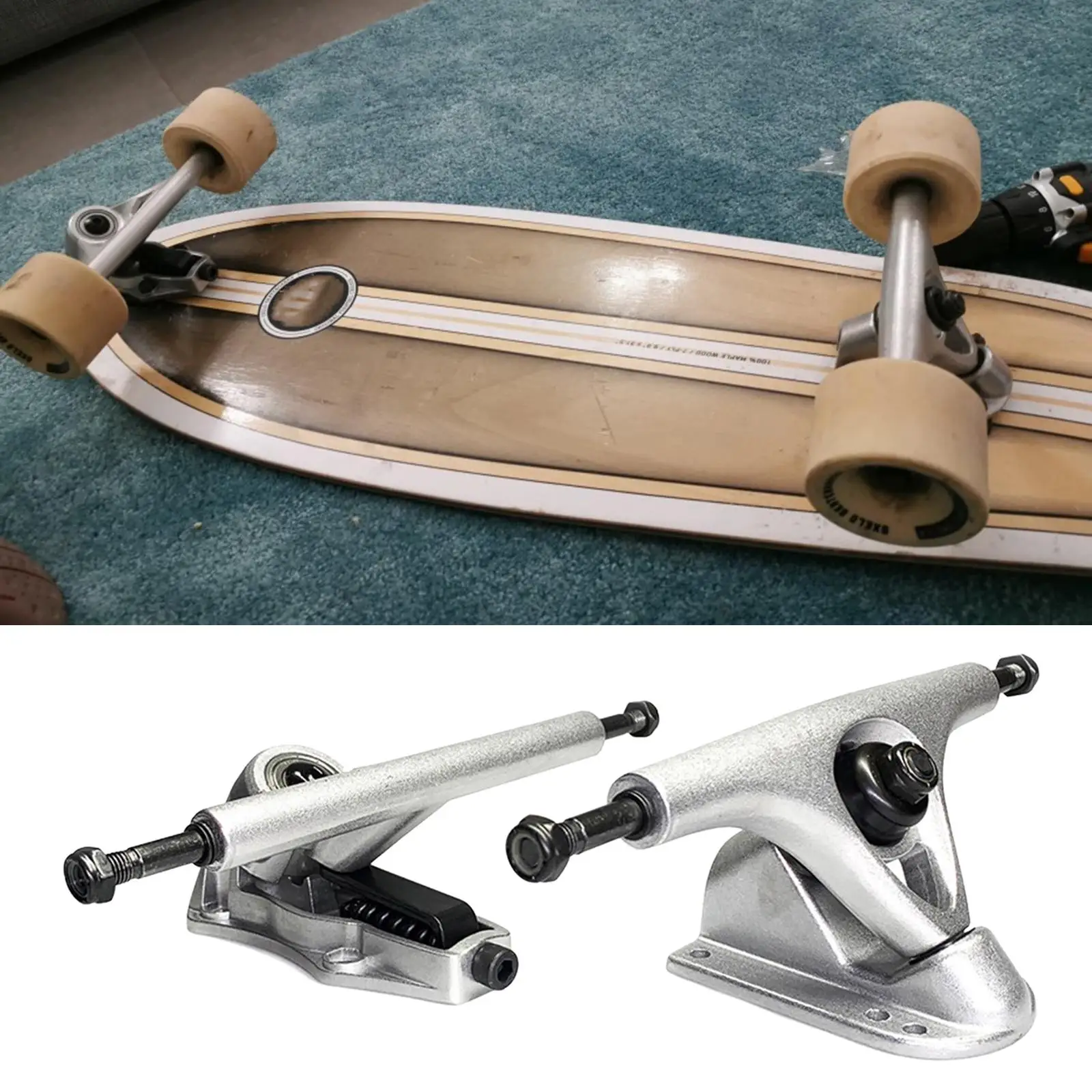 1-Set-Skateboard-Trucks-6inch-2-Trucks-with-Mounting-Hardware ...