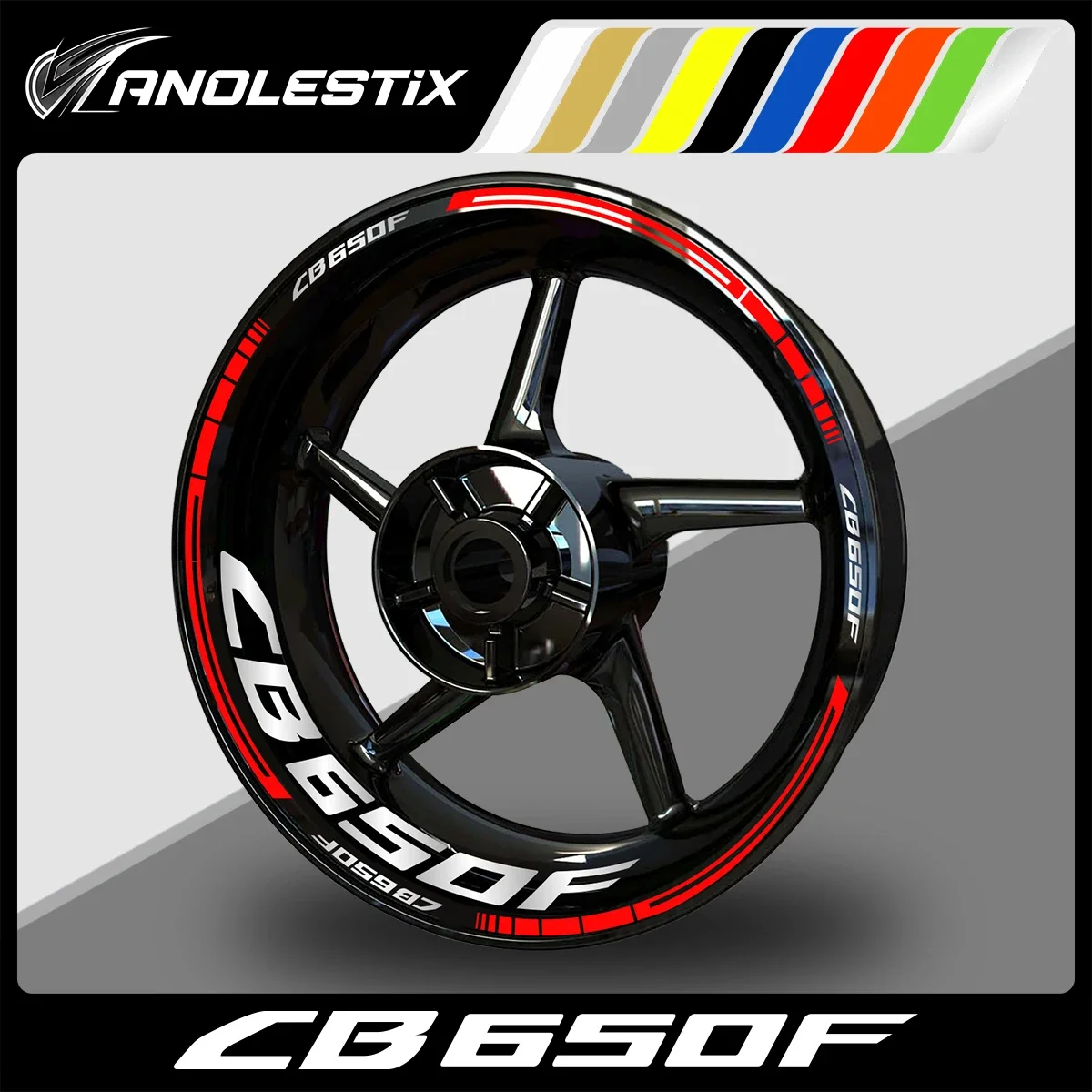 AnoleStix Reflective Motorcycle Wheel Sticker Hub Decal Rim Stripe Tape ...