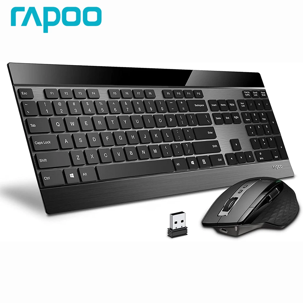 Rapoo 9900M Multi-Mode Bluetooth Wireless Keyboard and Mouse Combo ...