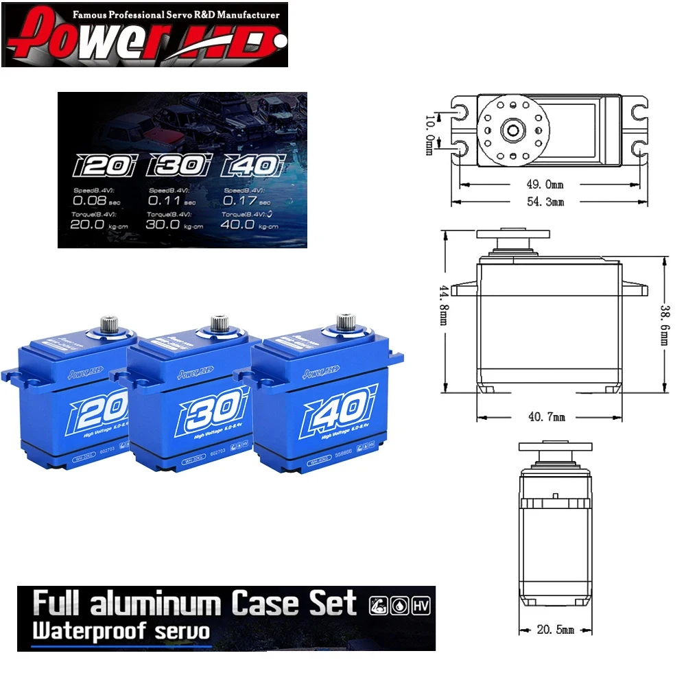 Power-HD-WH20-WH30-WH40-6-0-8-4V-High-Voltage-Torque-Full-Aluminum-Case ...