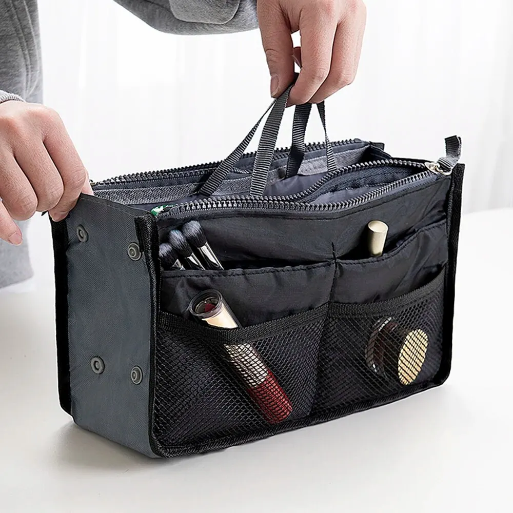 Multi Functional Large Capacity Makeup Bag Portable Double Zipper ...