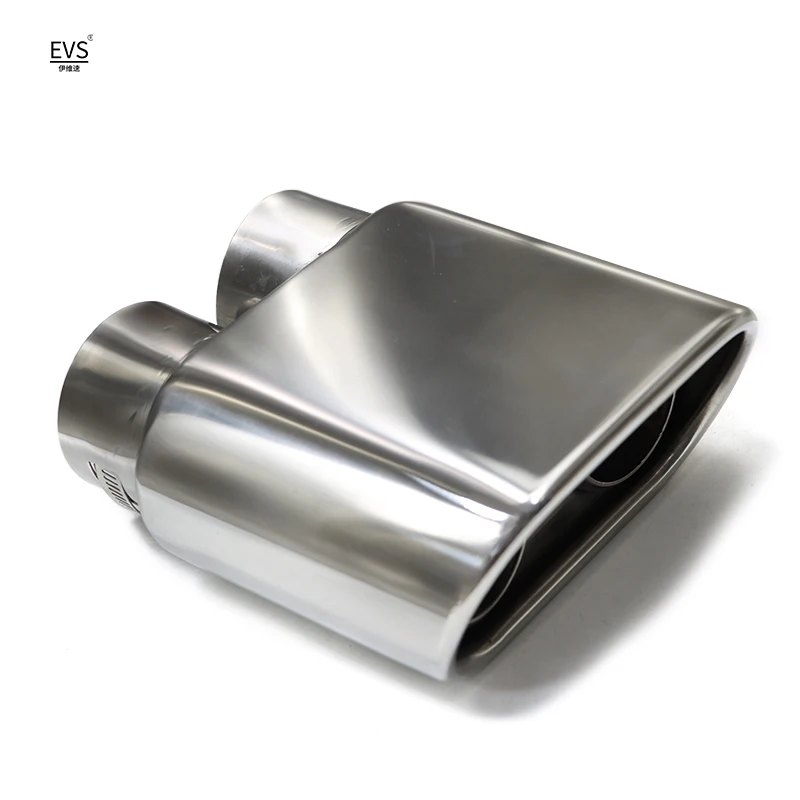 1 Pcs Double Inner Exhaust Tip Stainless Steel Exhaust Pipe Square ...
