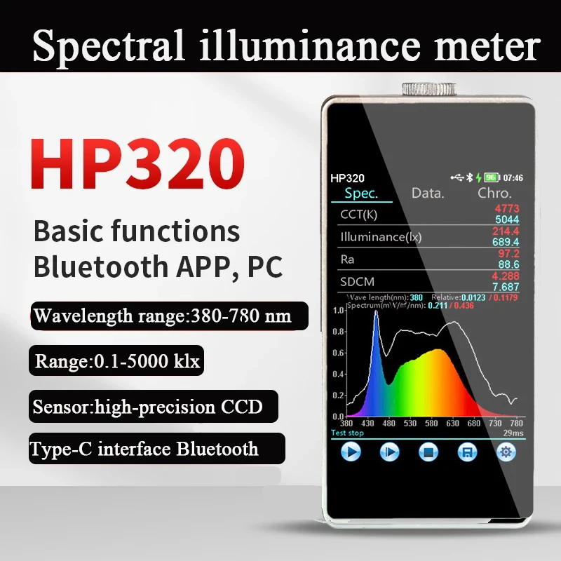 Spectral-illuminance-meter-Spectrum-irradiation-color-temperature-index ...