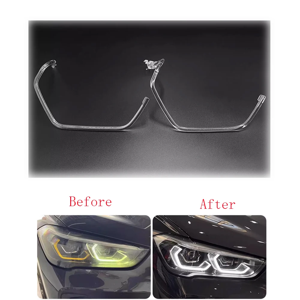 For BMW X1 F49 2019 2020 2022 Car Headlight Guide LED DRL Daytime ...