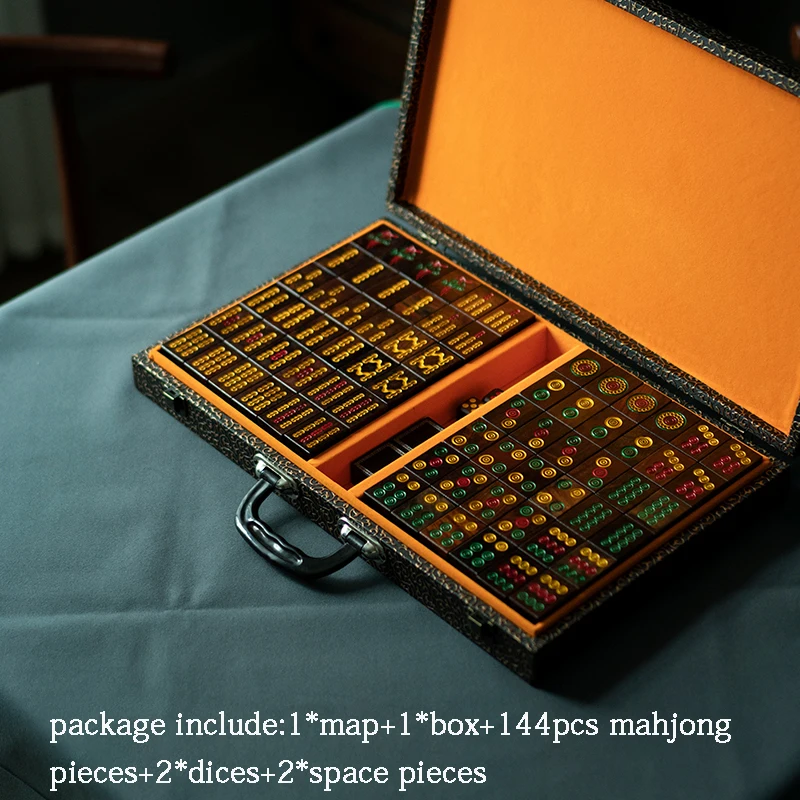 Mahjong-set-40-5-30-20-5mm-High-Quality-144pcs-Siamese-rosewood-mahjong ...