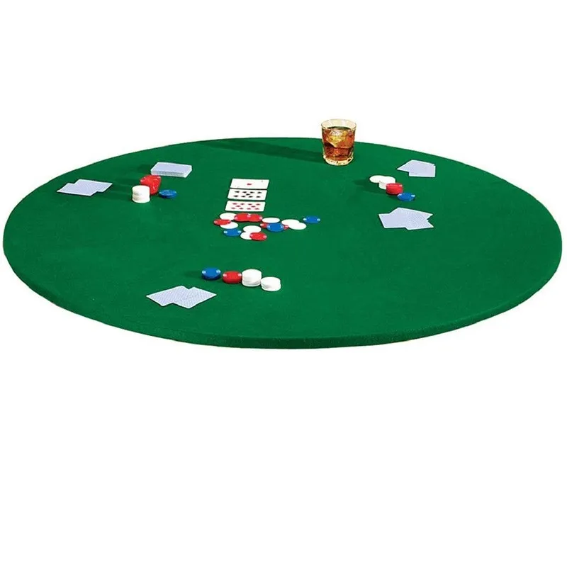 Felt Card Table Cover Round Tablecloth For Poker Table Mahjong Game ...