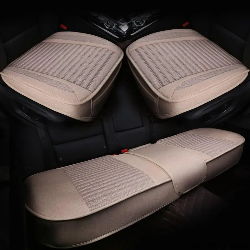 Breathable Car Seat Cover 9D Flax Seat Protection Cushion Four Seasons ...