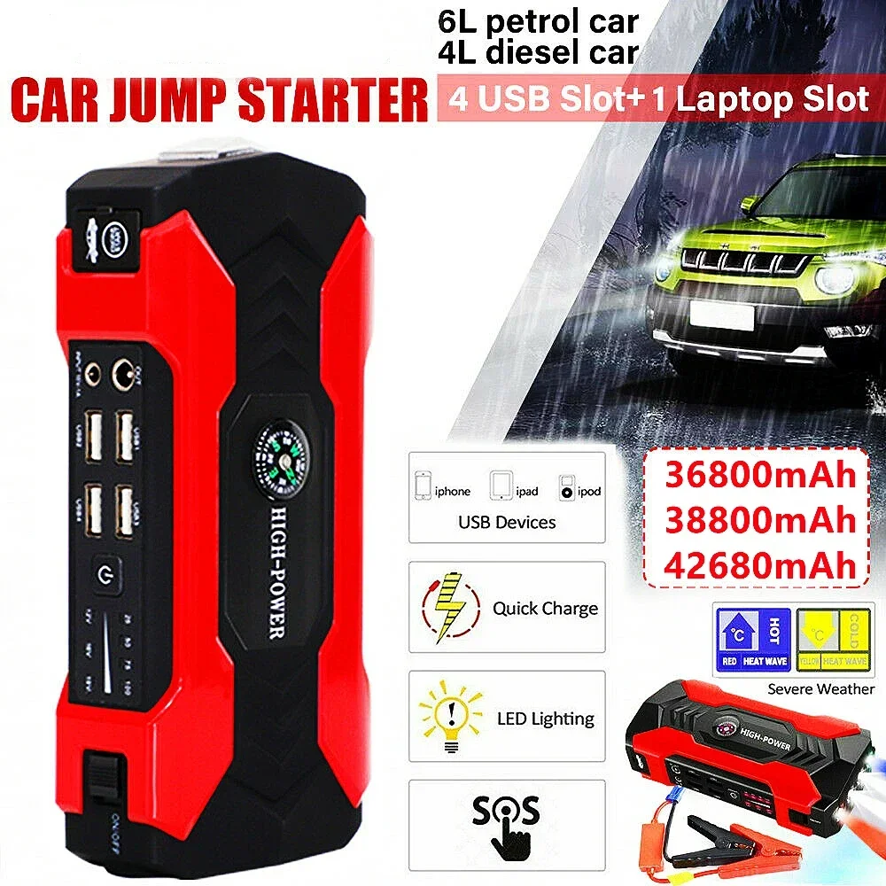 Genuine-12v-36800mah-Car-Jump-Starter-Power-Pack-Portable-Car-Battery ...