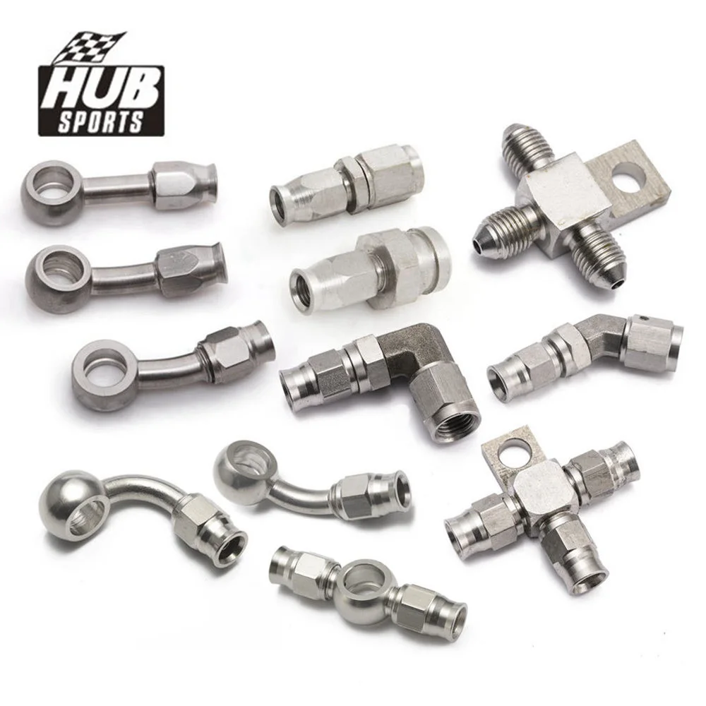 HUB-sports-1PC-AN-3-Hose-Stainless-Steel-Straight-Brake-Swivel-Hose ...